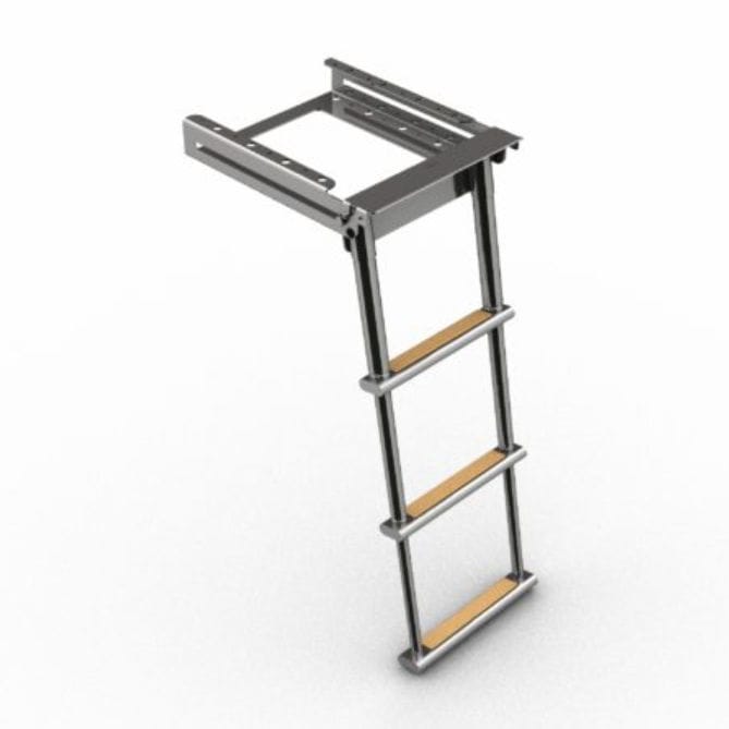 Boat ladder - 2203 SERIE - Nautinox - for yachts / retractable / telescopic