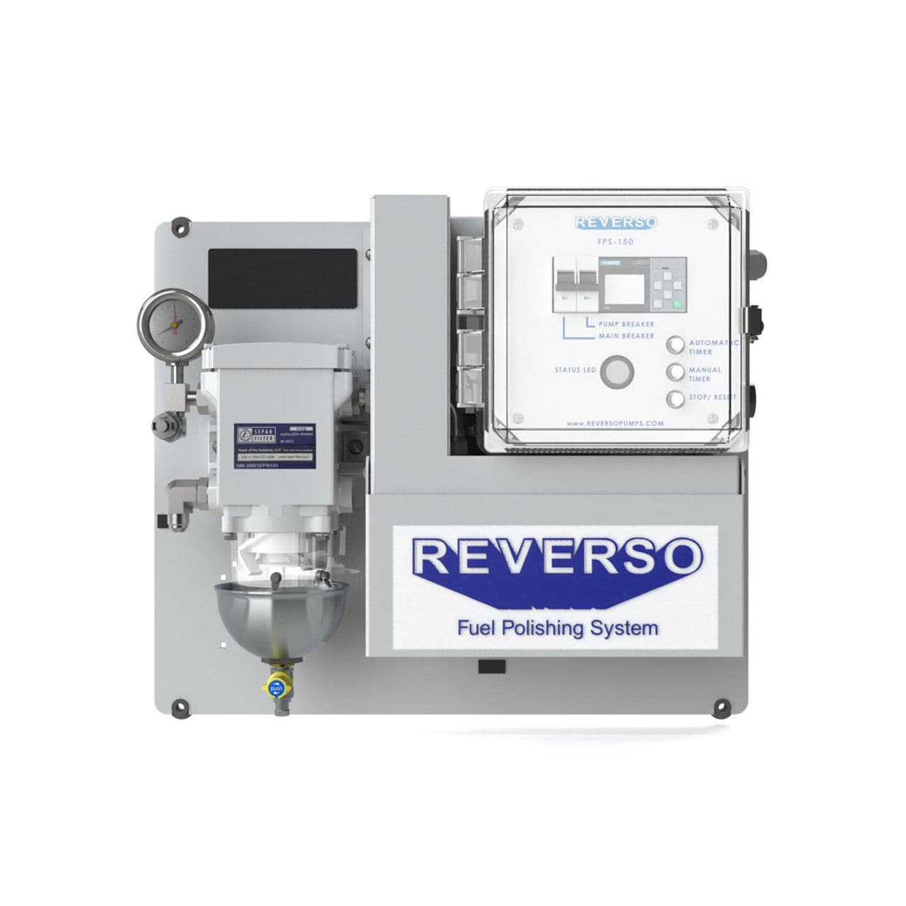 Fuel polishing system - FPS-150-24V - Reverso Pumps LLC