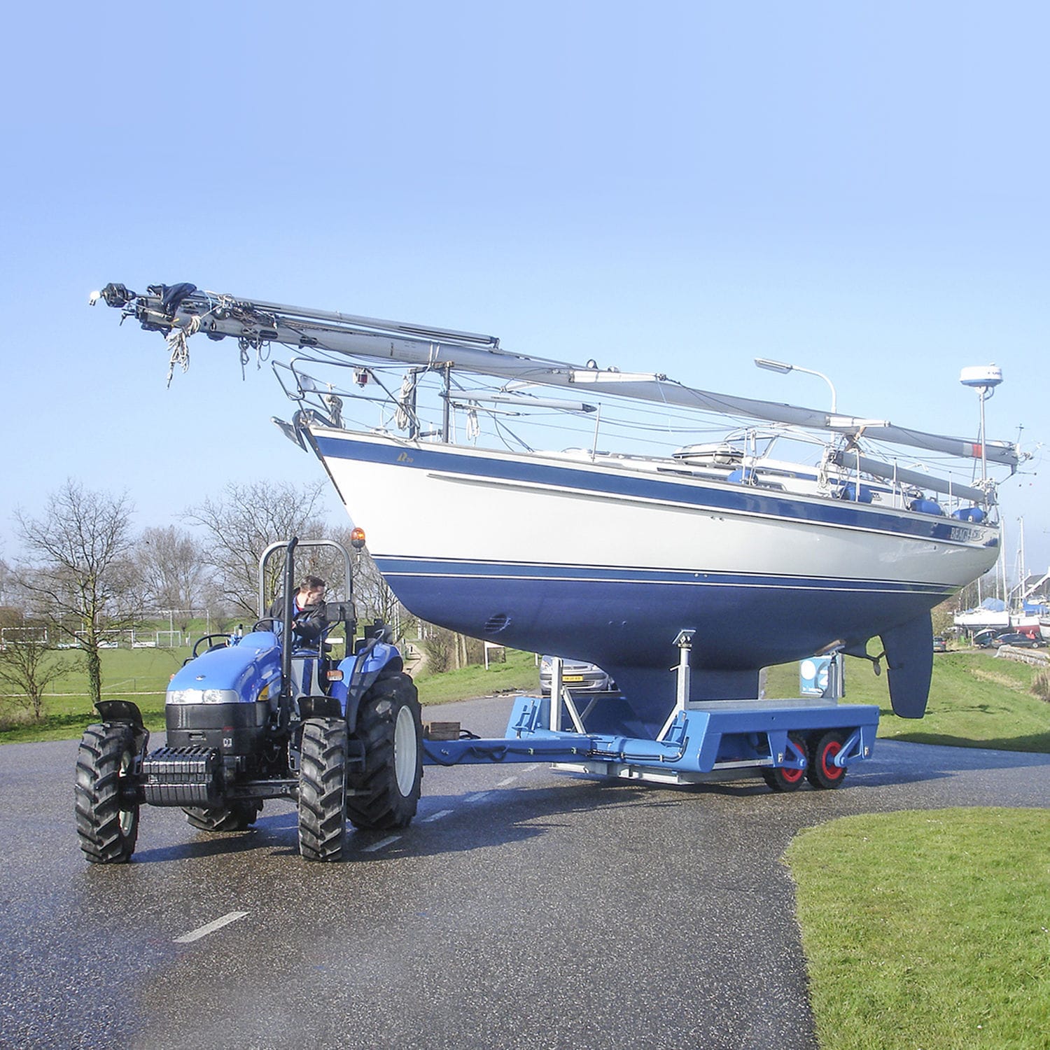 Handling trailer - CT18 - ROODBERG - for boat / for shipyards / 2-axle