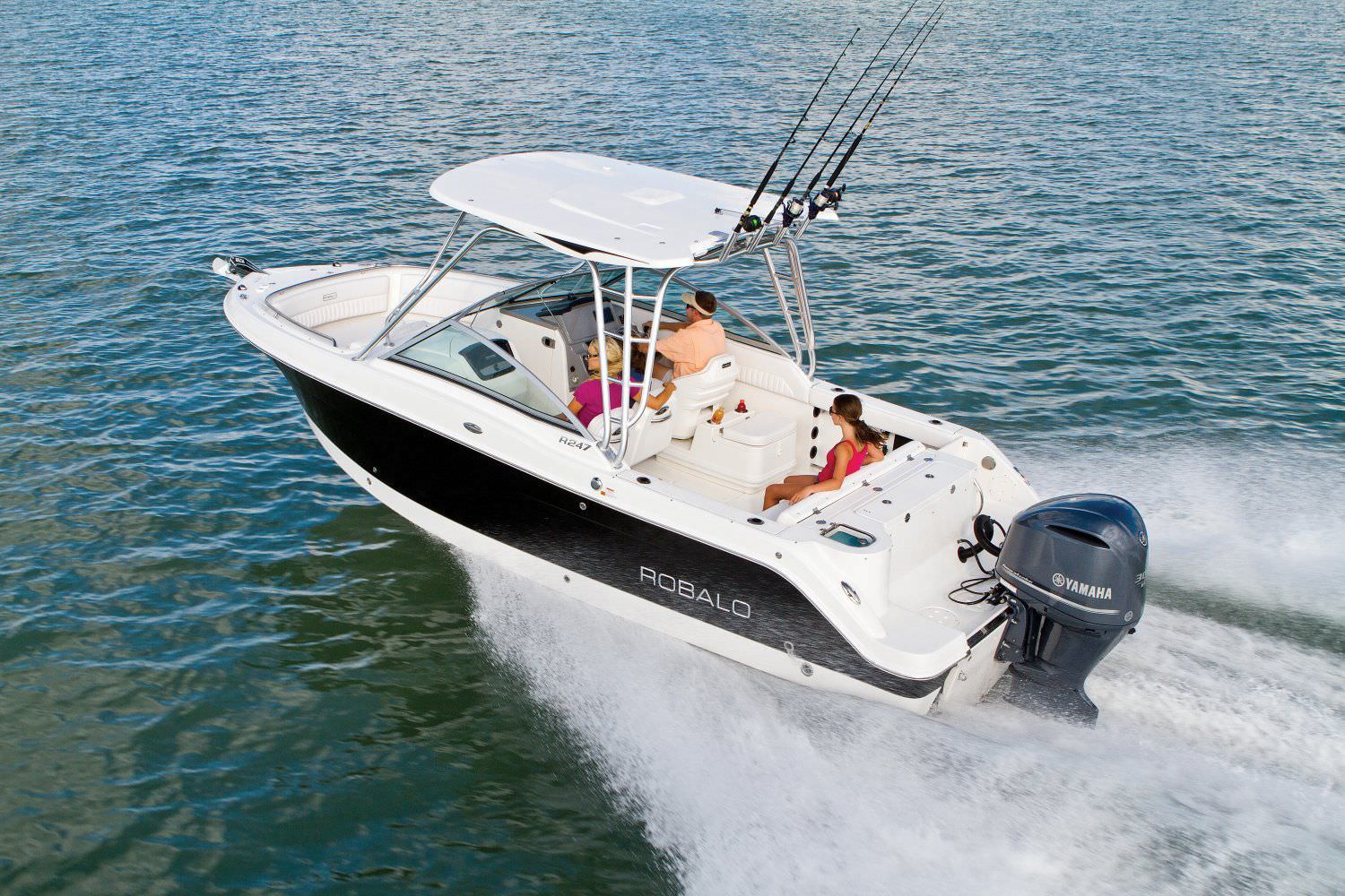 Outboard runabout - R247 - Robalo - twin-engine / bowrider / dual-console