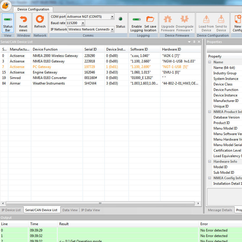 Analysis software - Toolkit - Actisense - NMEA network testing / for ...