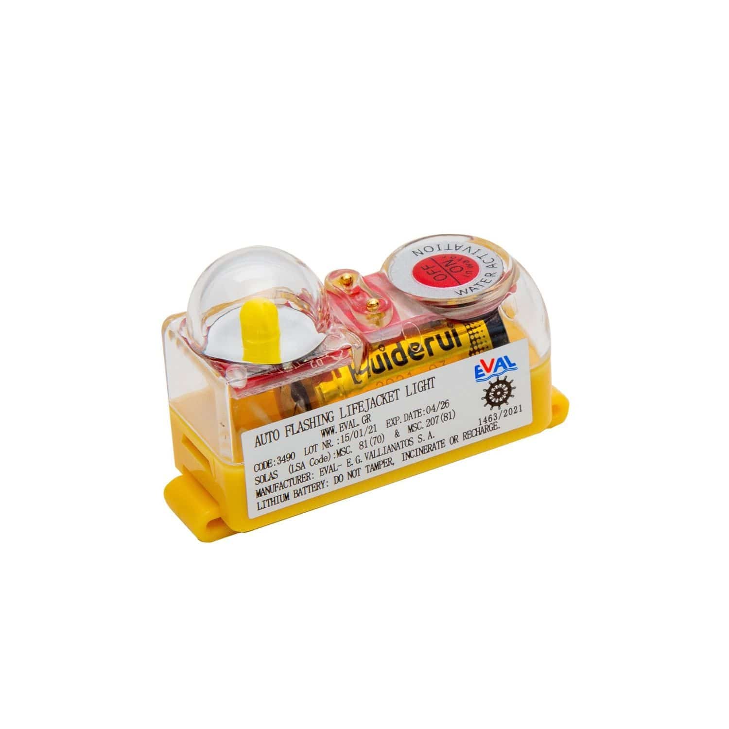 Strobe light - 03490 - Eval - marine / for inflatable lifejackets / LED