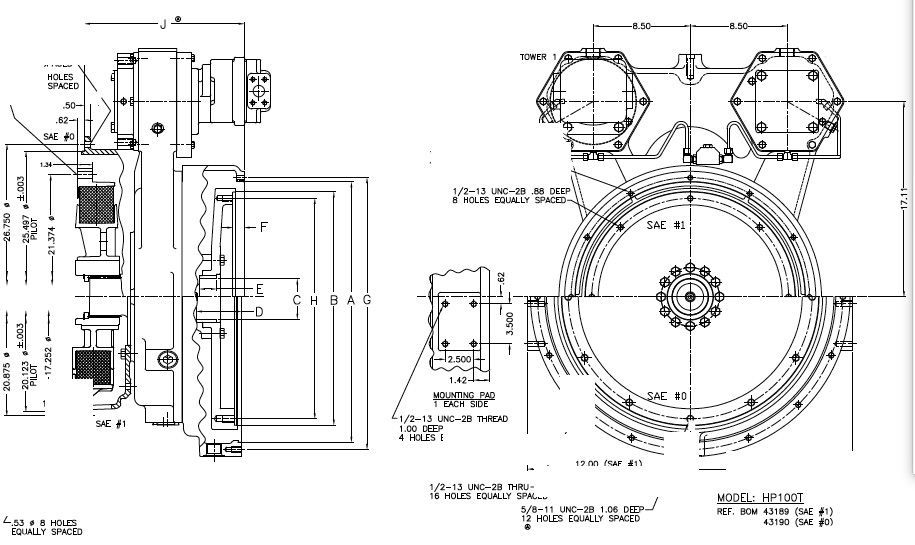 Ship drive unit - AM 100 - Twin Disc - oil pump