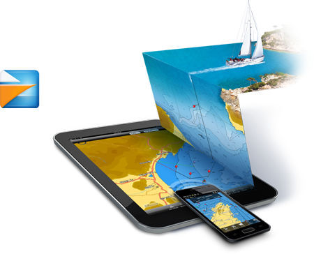 Digital nautical chart - PLAN2NAV - C-MAP - for mobile devices