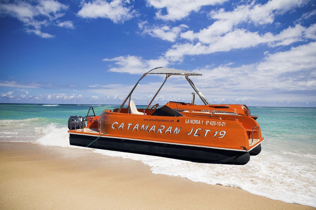 Outboard pontoon boat - Jet 19 - AVENTURAS AQUATICAS - LA NORIA - open ...