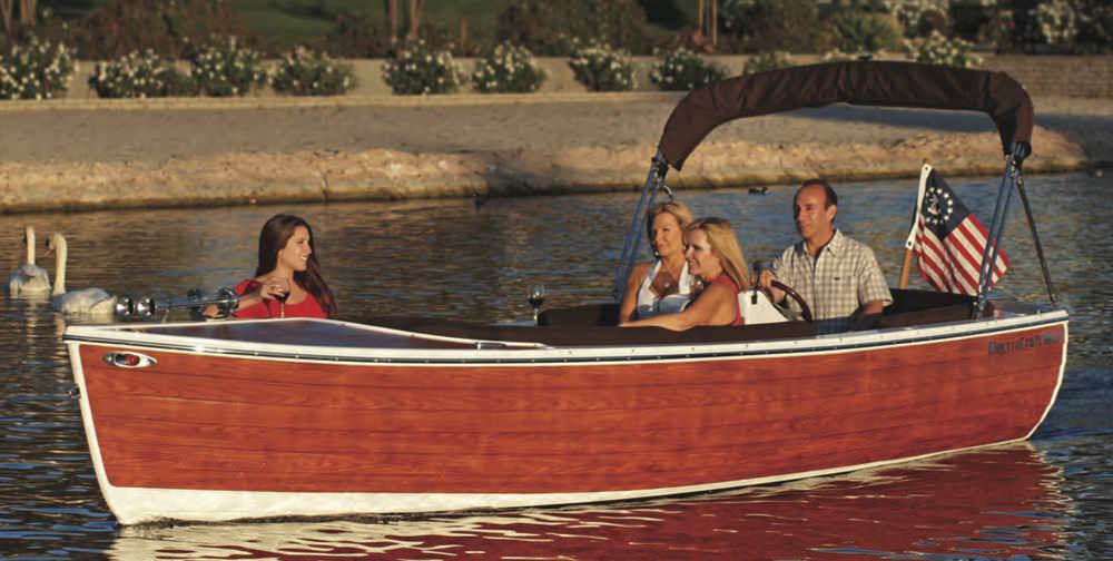 Electric small boat - 18LSR - ElectraCraft - wooden / classic
