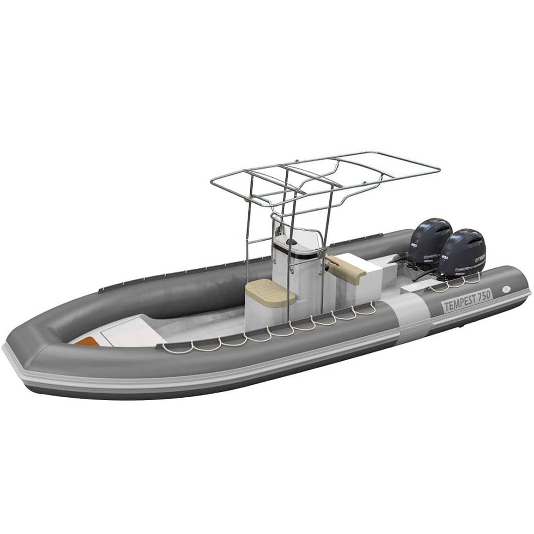Motor boat T top - 57-02 - INOX MARINE INNOVATION