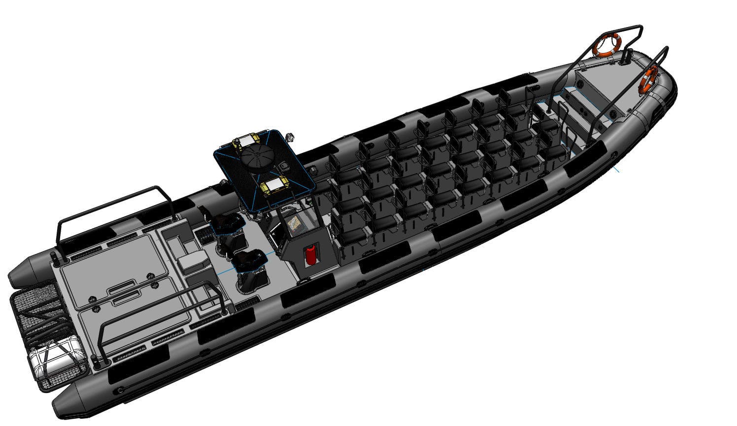 Excursion boat professional boat - MR-1250 - Madera Ribs - inboard ...