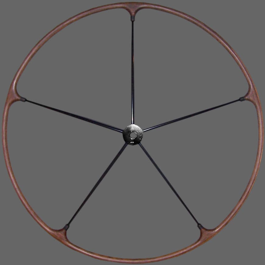 Sailboat helm wheel - ALU-Line - TCE-Engineering - teak / aluminum