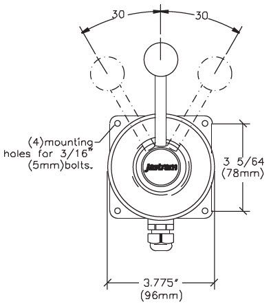 Rudder control lever / digital / single-lever / for boats - JO100 ...