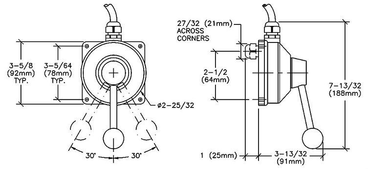 Rudder control lever - JO100 - Jastram Engineering - digital / single ...