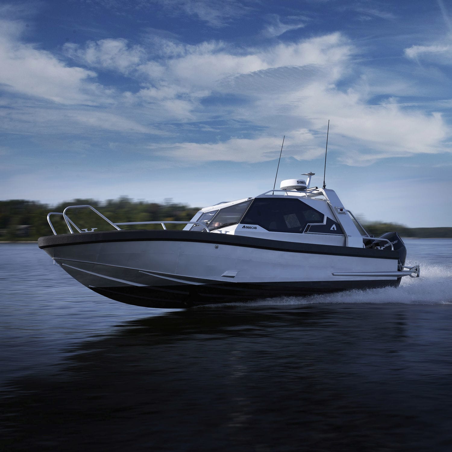 Outboard cabin cruiser - 868 CAB - Anytec Sweden AB - twin-engine ...