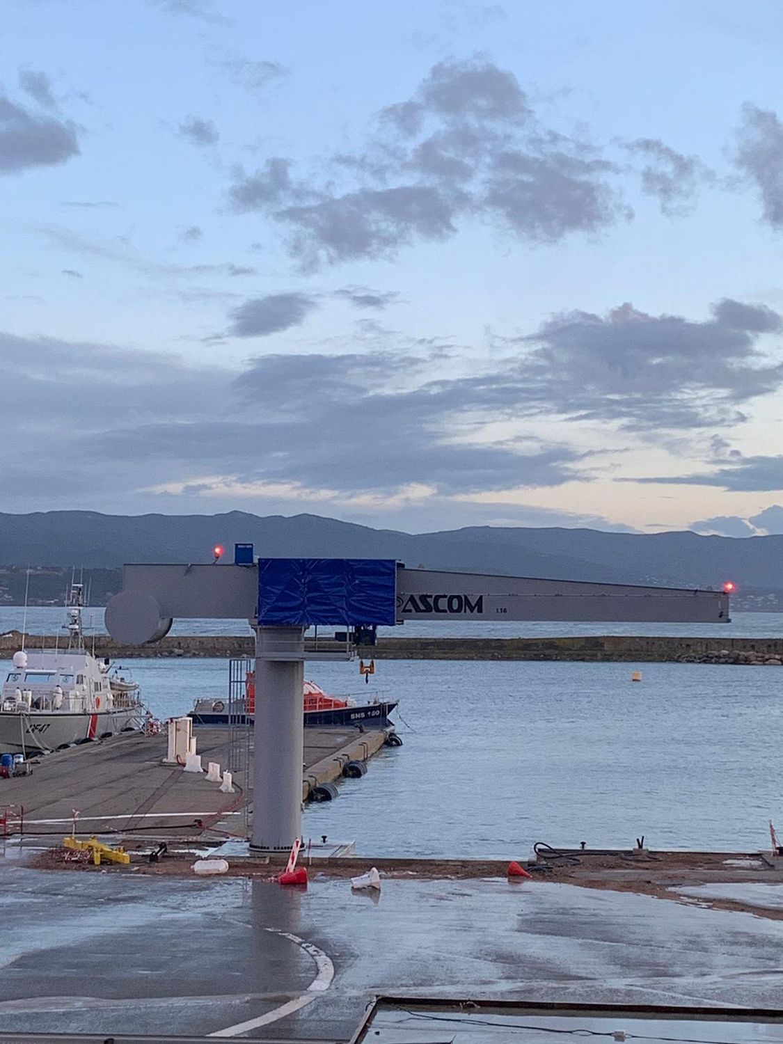 Marina crane - JIB 16 - ASCOM - pivoting jib