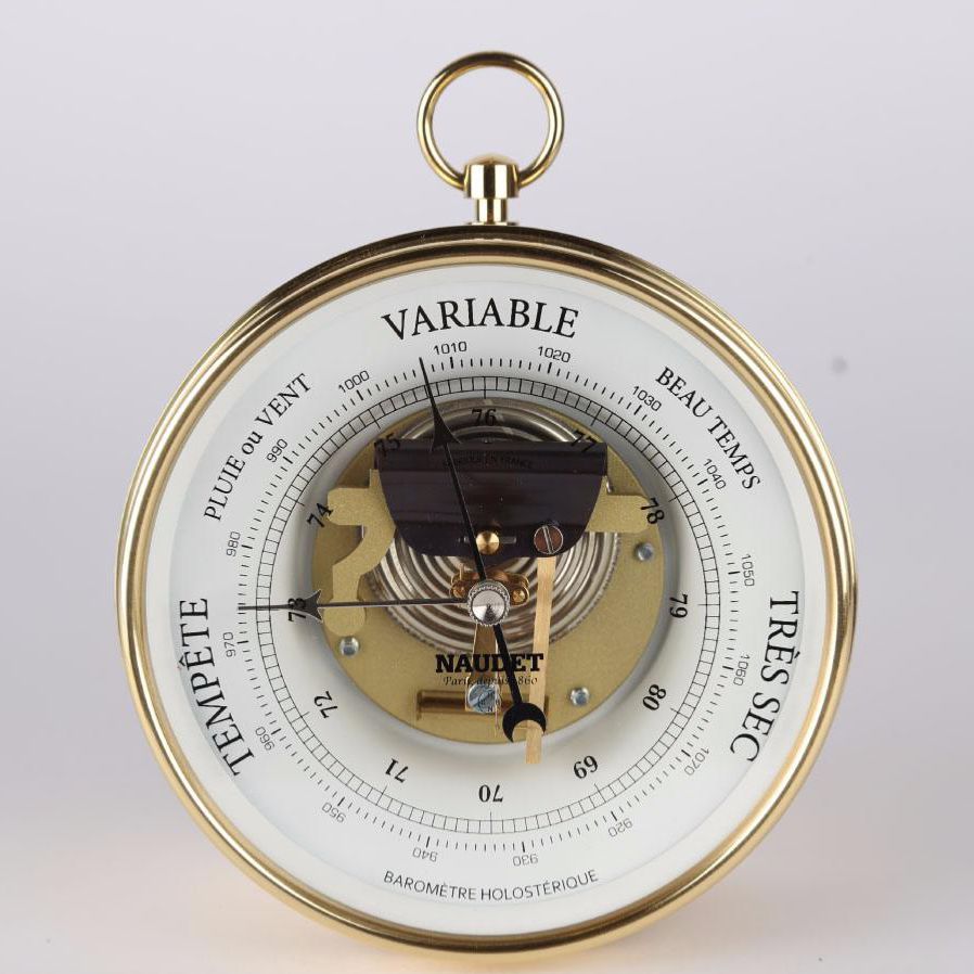 Analog barometer - DIAL 12CM - Naudet Dourde - brass