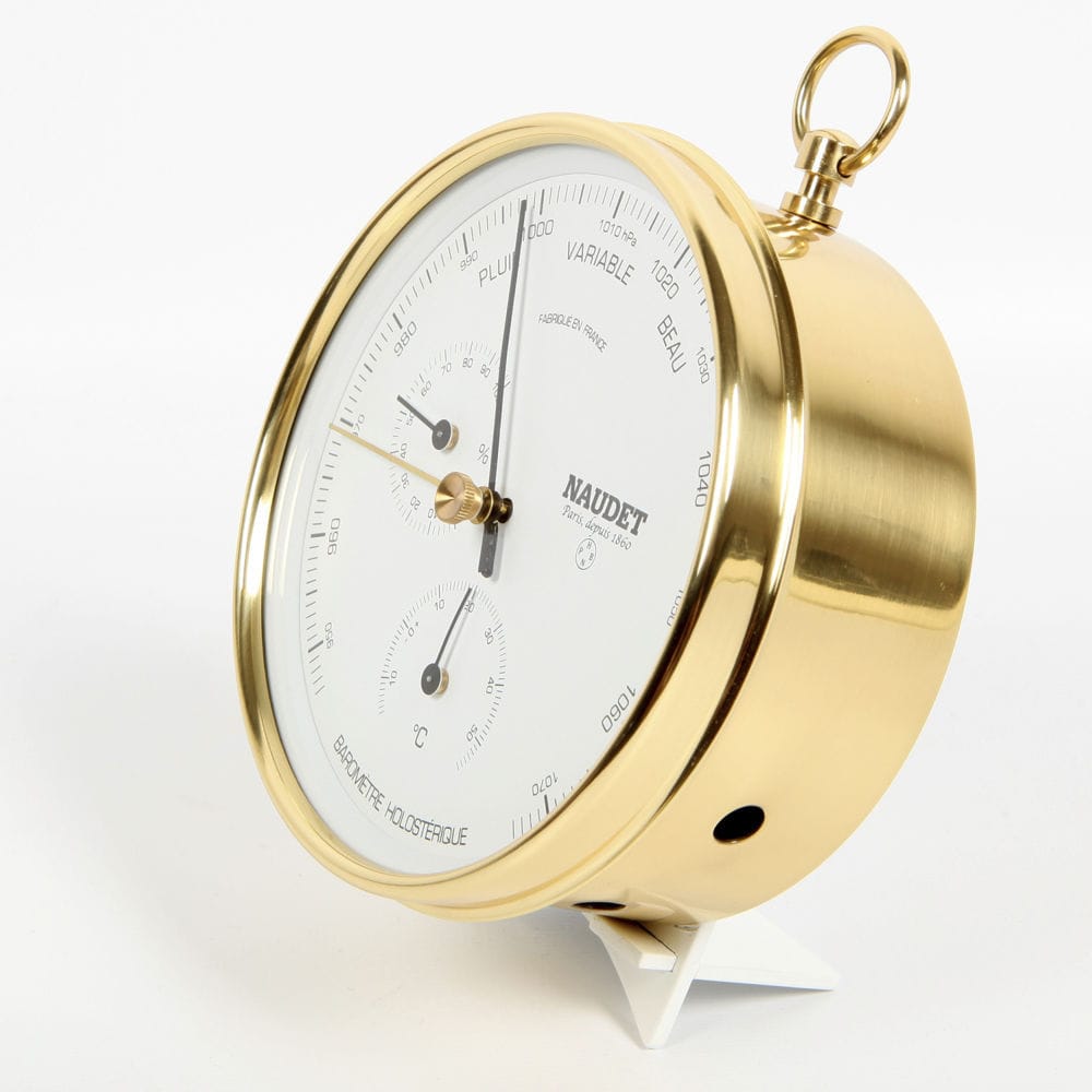 Analog barometer - DIAL 12CM - Naudet Dourde - thermometer / hygrometer