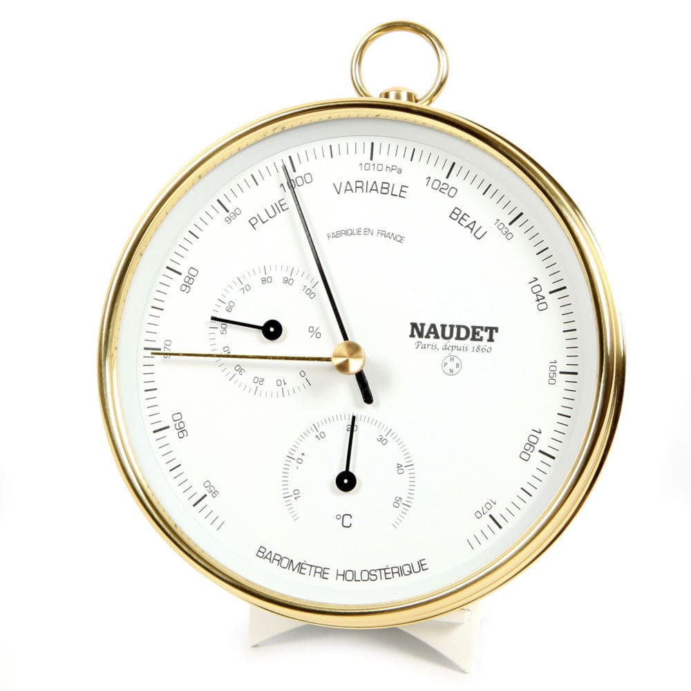 Analog barometer - 2/12BTH - NAUDET - white / thermometer / hygrometer