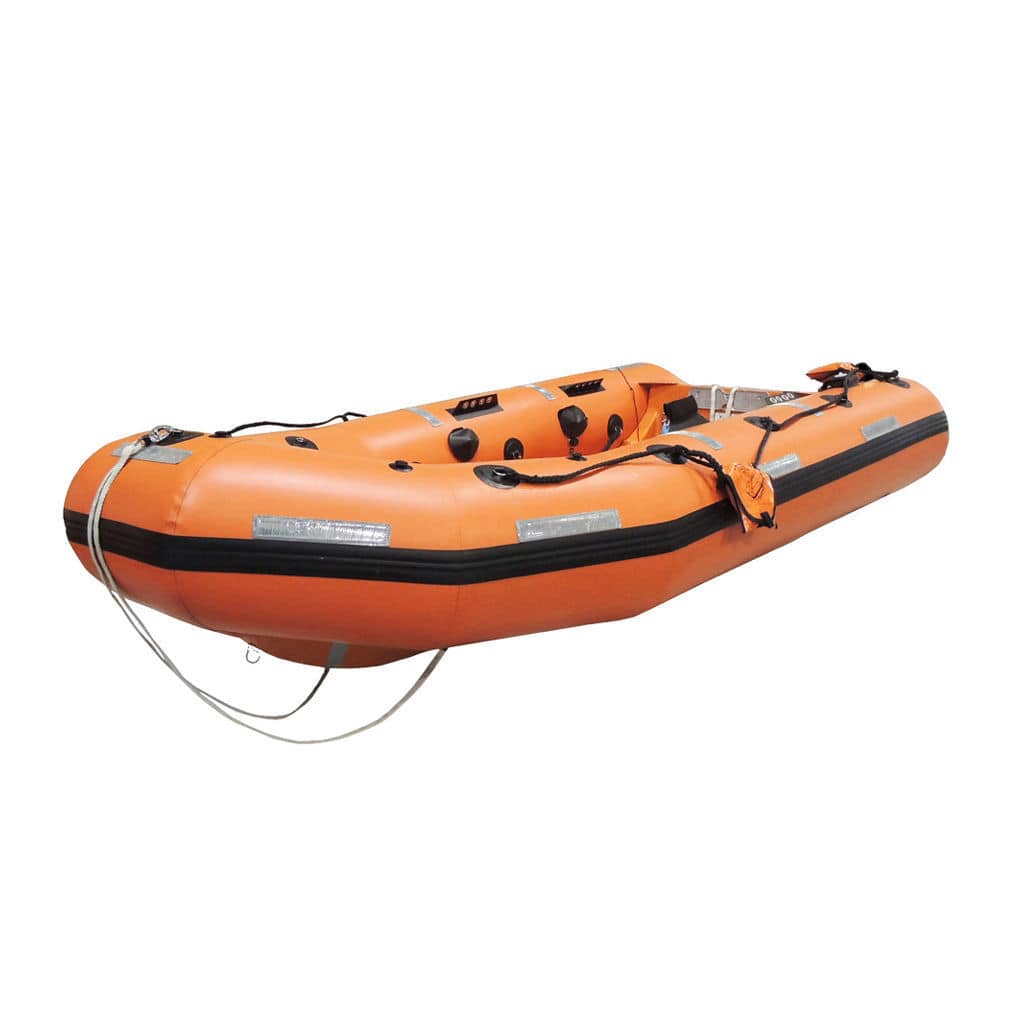 Search and rescue boat - RIBO 340 - Survitec - outboard / rigid hull