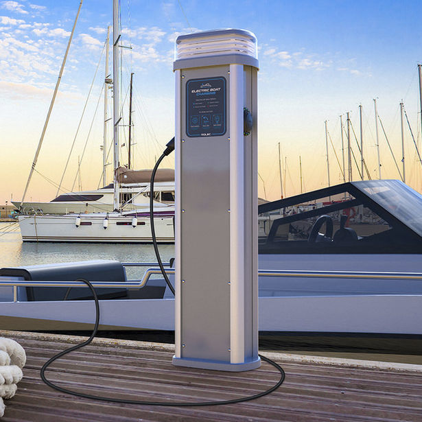 Electric pedestal - Rolec Services - charging / for docks / for marinas