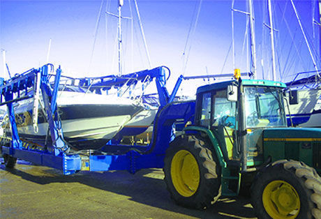 Launching trailer - Wise Boat Hoists - handling / shipyard