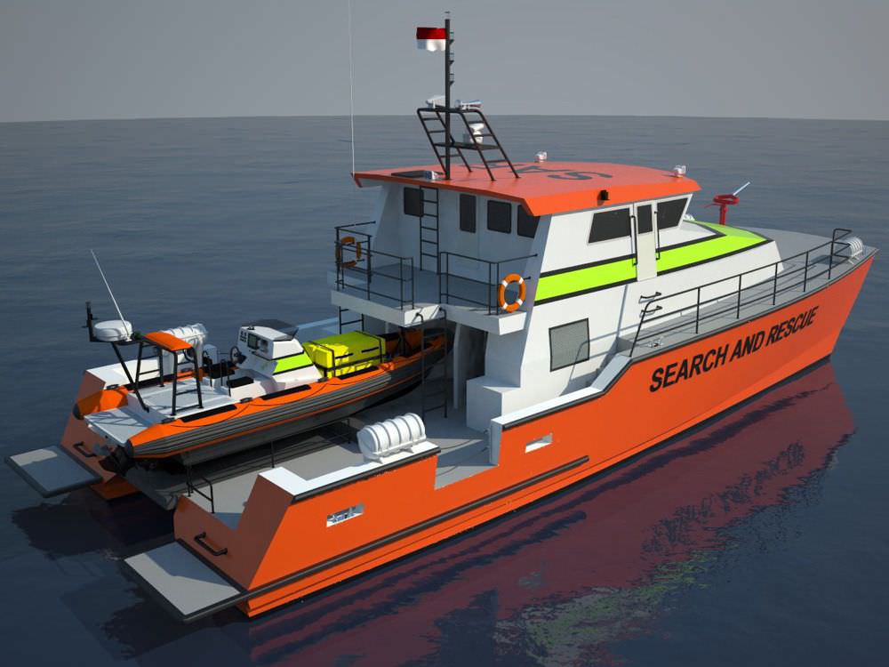 Professional rescue boat - X22 - North Sea Boats - catamaran / inboard ...