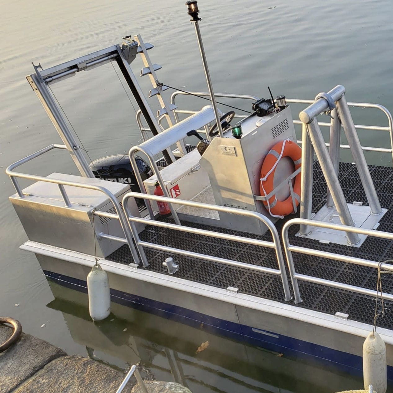 Work barge - BARGE 550 - BORD A BORD - inboard / aluminum