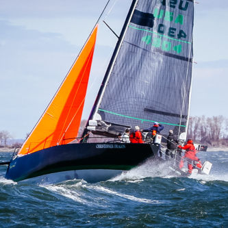 Storm jib - UK-Halsey International - for cruising sailboats / polyester