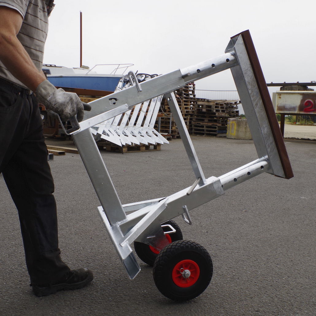 Adjustable boat stand - PARK SUP - Nautipark - keel / galvanized steel