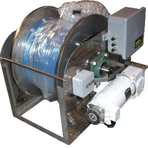 Ship winch - Shark Marine Technologies - ROV umbilical cable ...