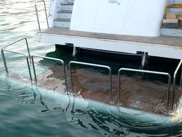 Lifting platform - TRANSOM PLANK - Aritex - for yacht / transom-mount