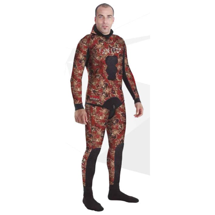Dive wetsuit - FIRE RED CAMO - SPETTON - long-sleeve / one-piece / with ...