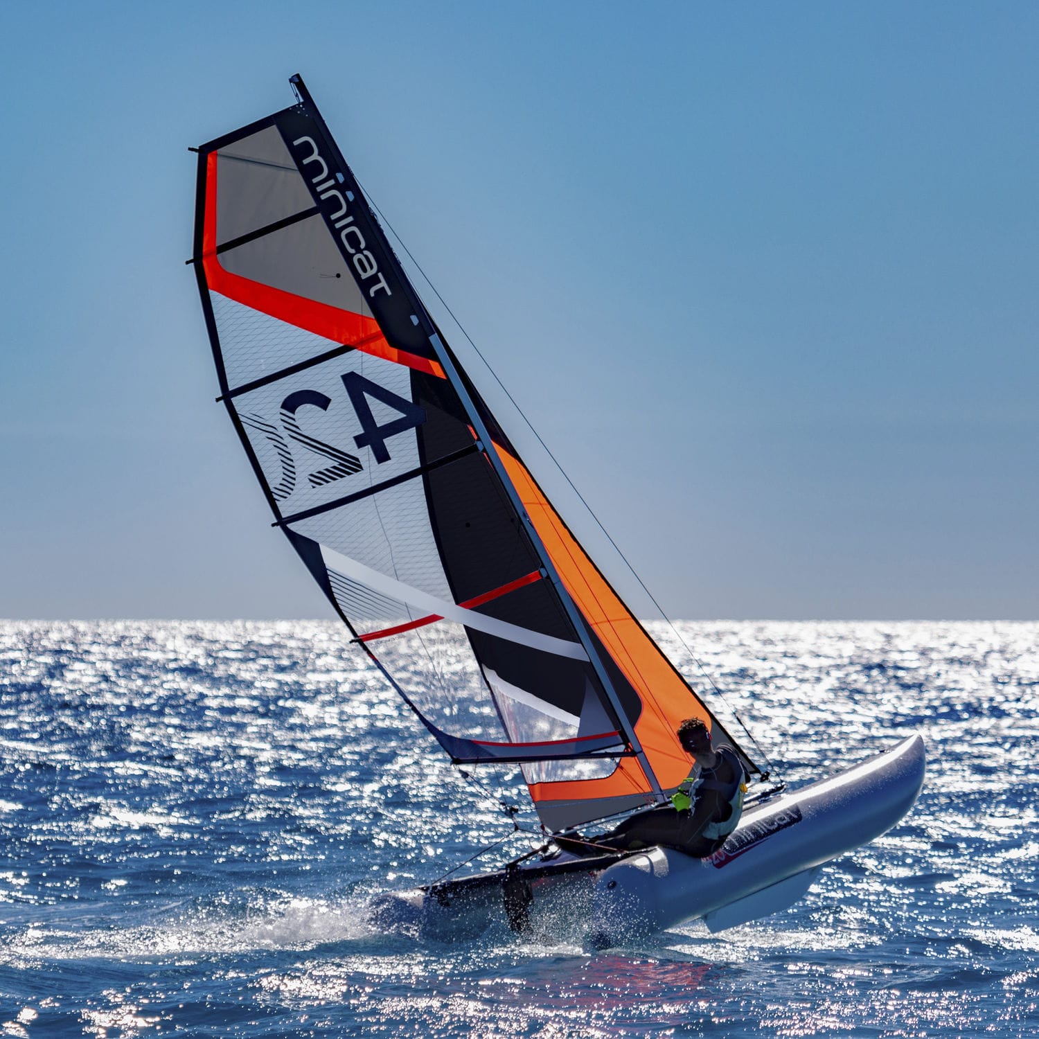 Inflatable sport catamaran - 420 EVOQUE - CARBON VERSION - MiniCat ...