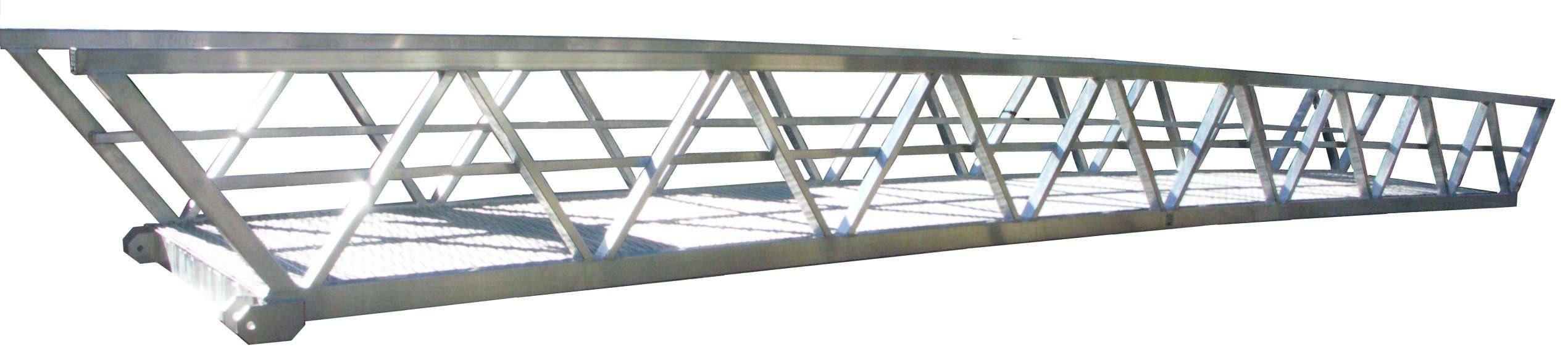 Dock gangway - Marina Dock Systems - with handrails / aluminum