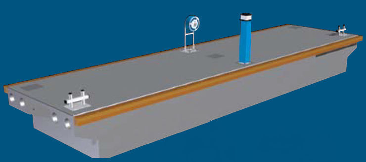 Floating breakwater - Orsta Marina Systems - concrete / steel