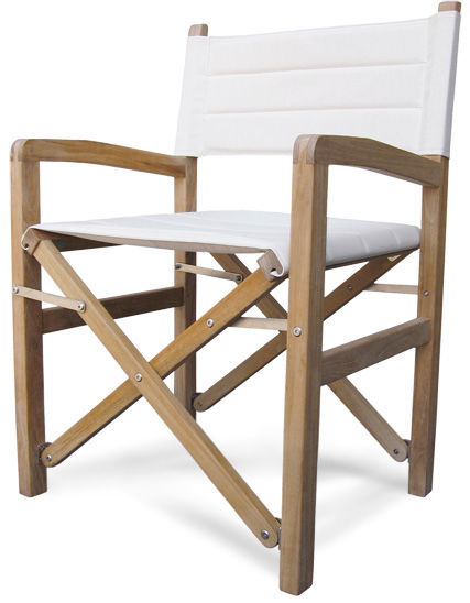 Boat director's chair - SQUARE - Valdenassi - for yacht / folding / white