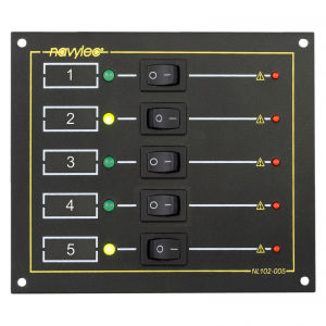 Boat switch panel - NL102-005 - NAVYLEC - current / LED