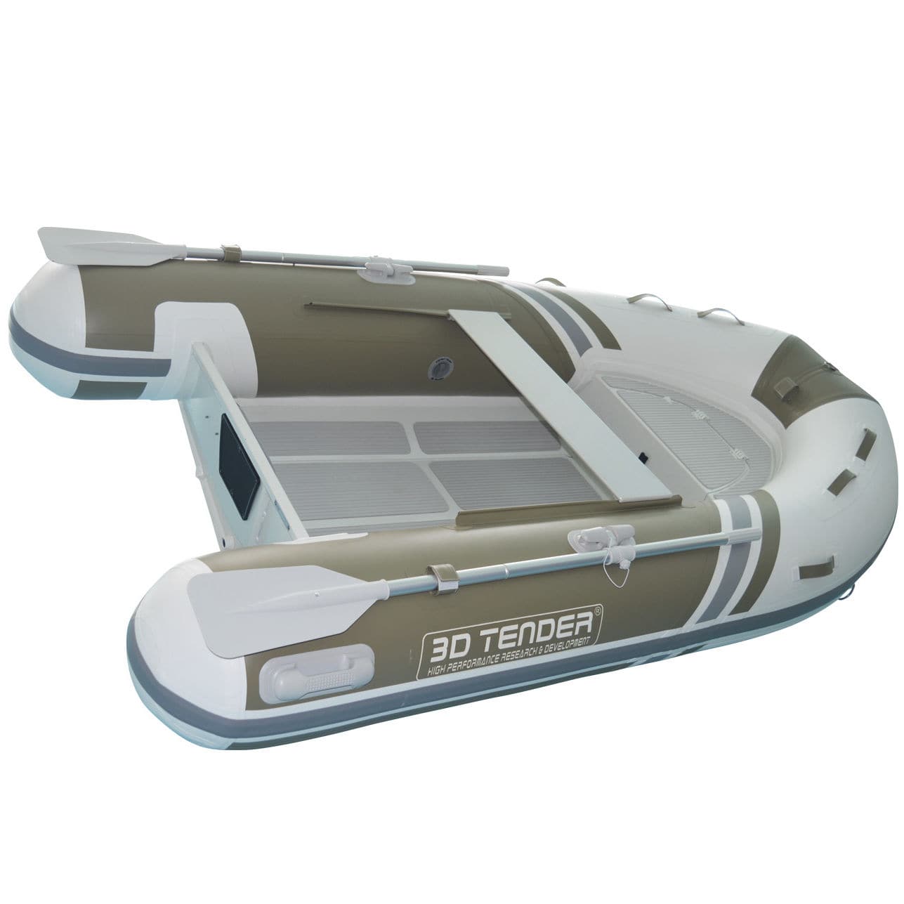 Outboard inflatable boat - ULTIMATE 280 - 3D MARINE - RIB / open / aluminum