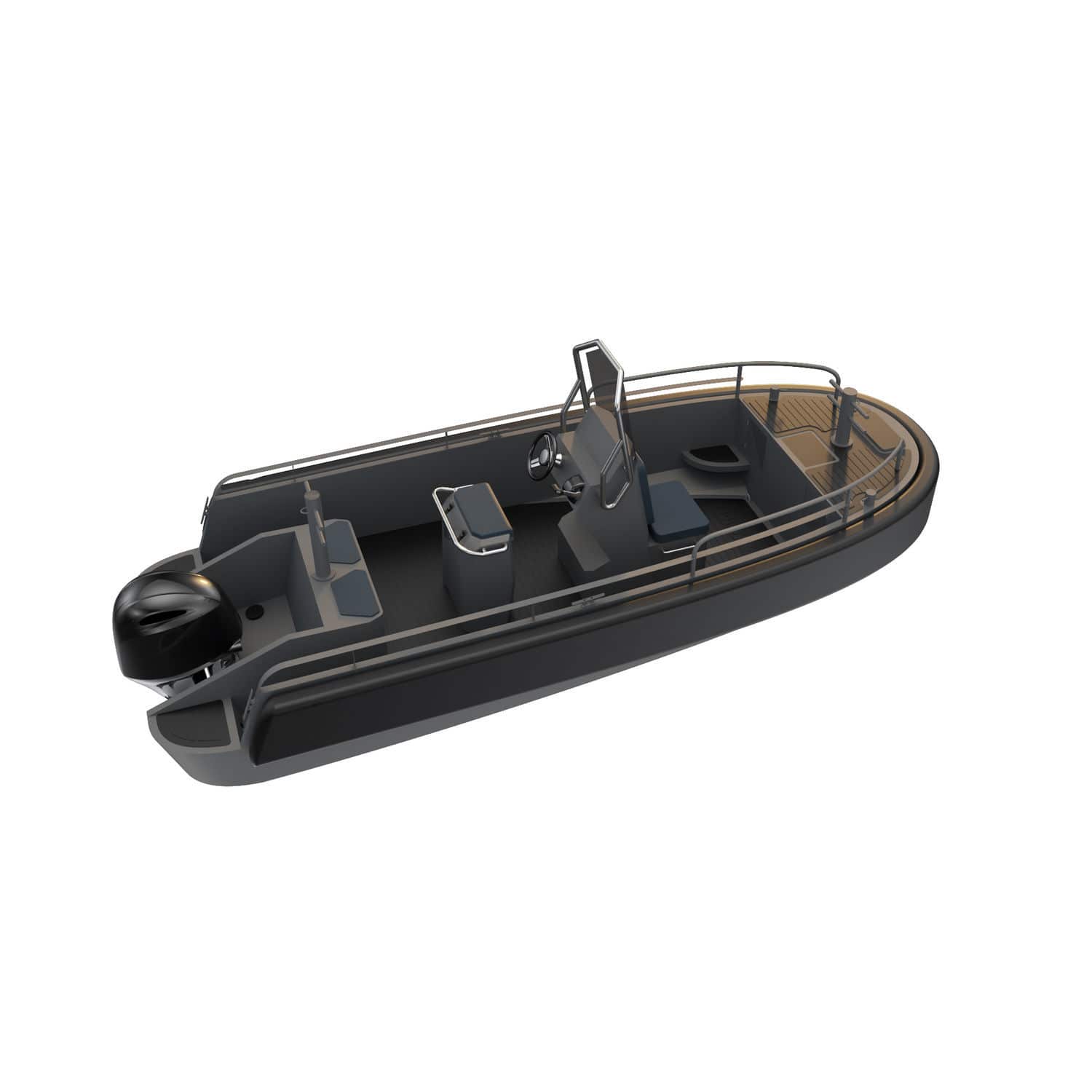 Harbor service boat - 560 - 3D MARINE - outboard / aluminum / Bureau ...