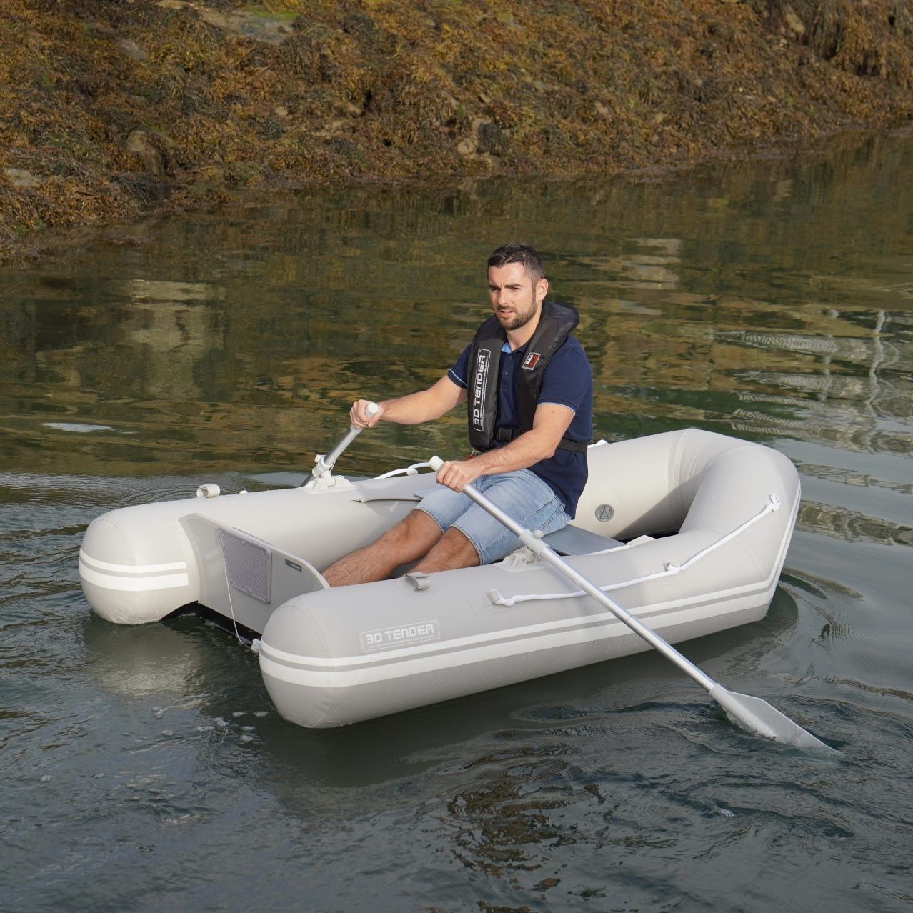 Outboard inflatable boat - WT200 - 3D MARINE - foldable / open / aluminum