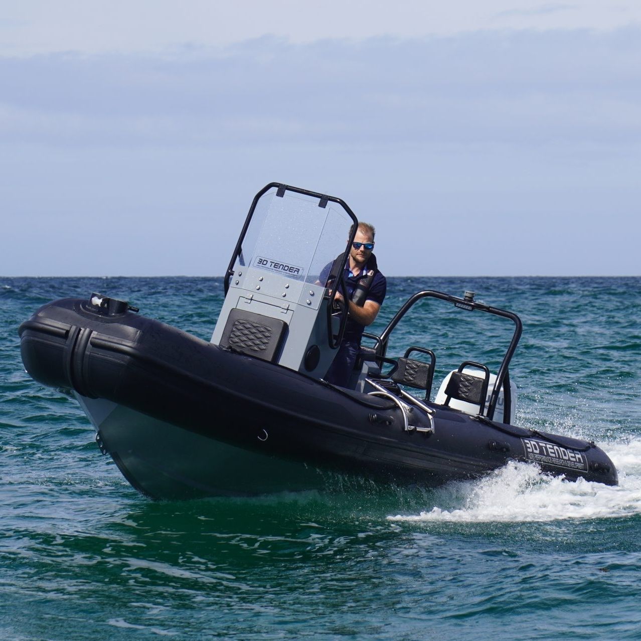 Outboard inflatable boat - NIVIDIC 550 - 3D MARINE - rigid / open ...