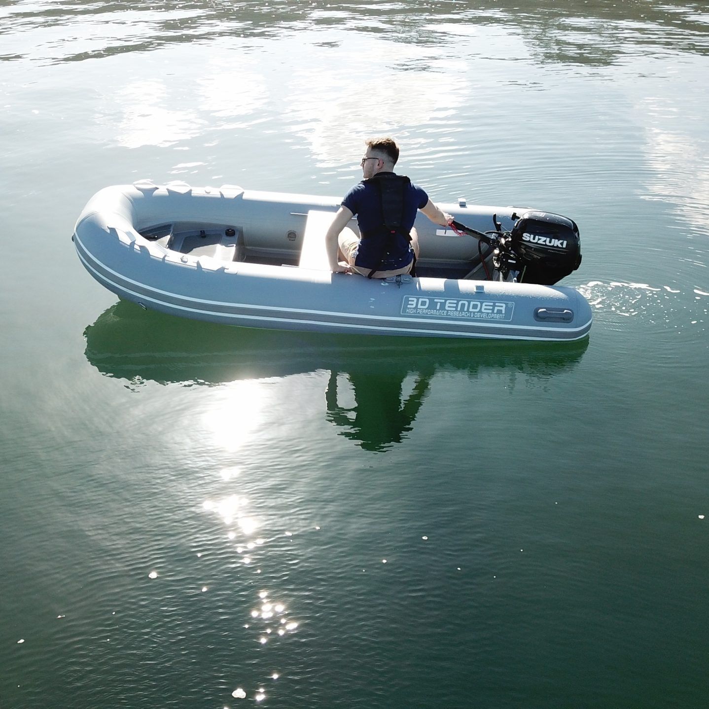 Outboard inflatable boat - ULTIMATE 390 - 3D MARINE - rigid / open ...