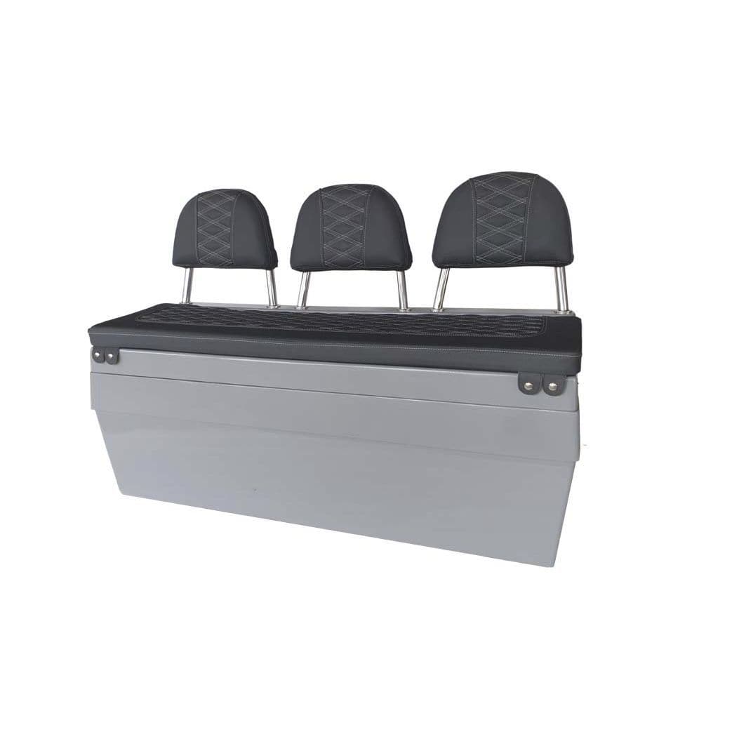 Boat bench seat - B11 - 3D MARINE - 3-seater / gray / composite frames