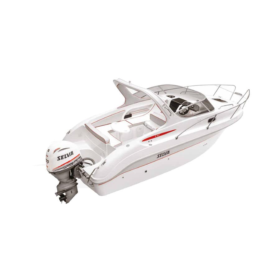 Outboard cabin cruiser - C.6.7 PLUS - Selva Marine - Fiberglass - open ...