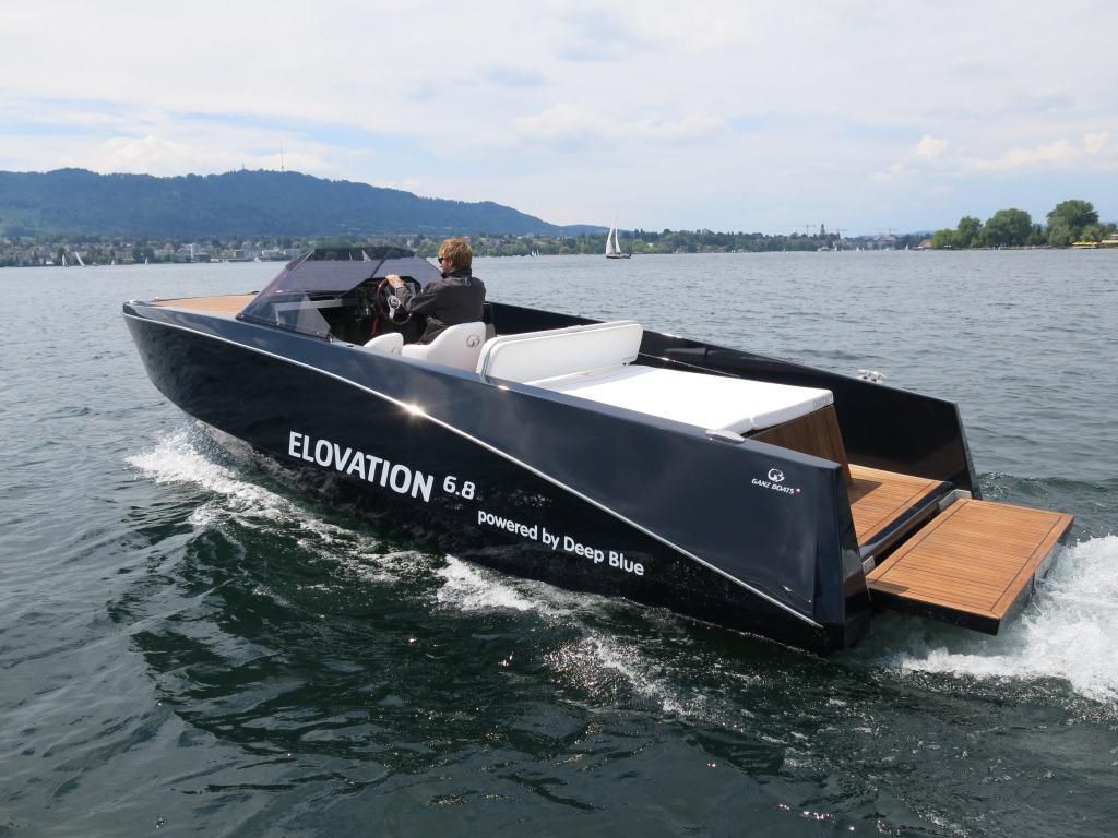 Inboard runabout - ELOVATION 6.8 - Ganz Boats - electric / dual-console ...