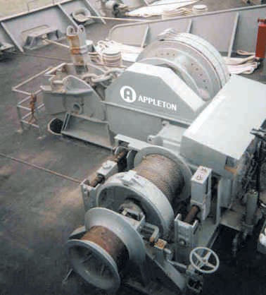 Ship winch - AHAW/MW - Appleton Marine Inc - hydraulic drive / single-drum