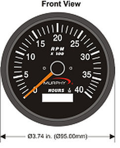 Analog tachometer - AT / ATH - FW Murphy - for boats / with engine hour ...