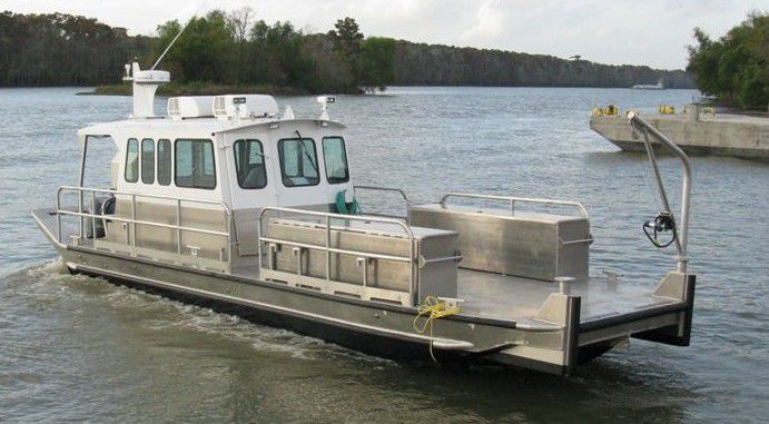 Work barge - 3411BV - Scully's Aluminum Boats - outboard / aluminum