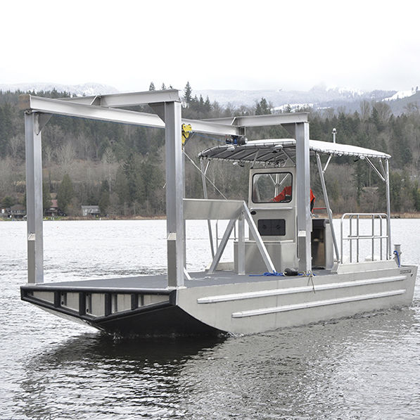 Work barge - V BARGE 26' #3 - Workskiff Inc - outboard / aluminum