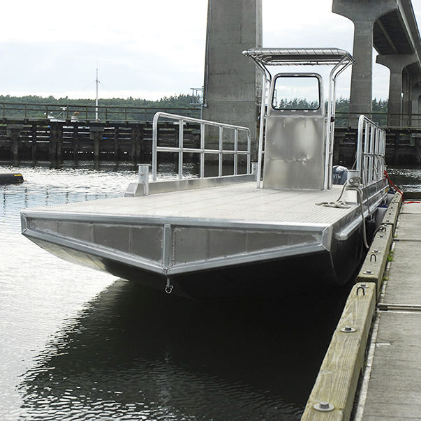 Work barge - V BARGE 30' - Workskiff Inc - outboard / aluminum