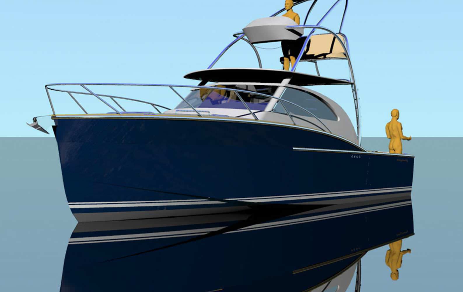 Inboard express cruiser - PACIFIC 32 - Dickey Boats Limited - flybridge ...