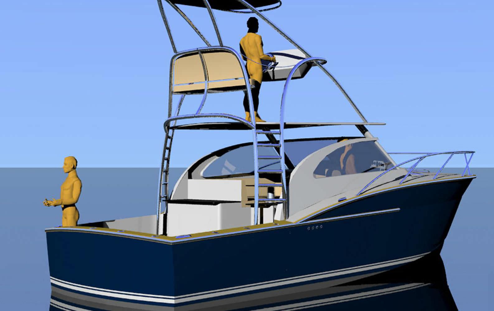 Inboard express cruiser - PACIFIC 32 - Dickey Boats Limited - flybridge ...